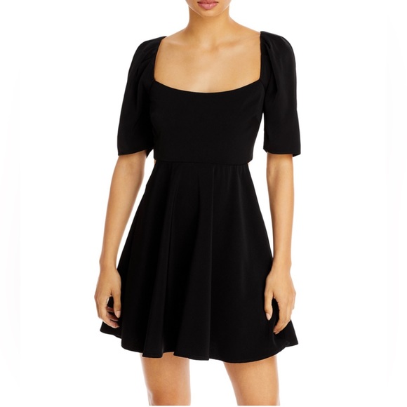 Lucy Paris | Dresses | Black Mini Dress With Small Side Cut Outs | Poshmark